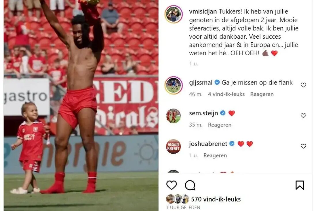 Misidjan neemt afscheid van FC Twente-fans: "Heb van… | Twentefans.nl