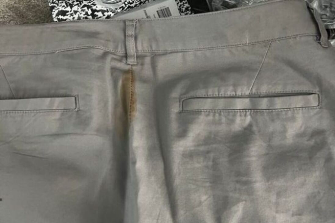 FOTO'S | Suzanne ontving van webshop een broek met… | KantinePraat