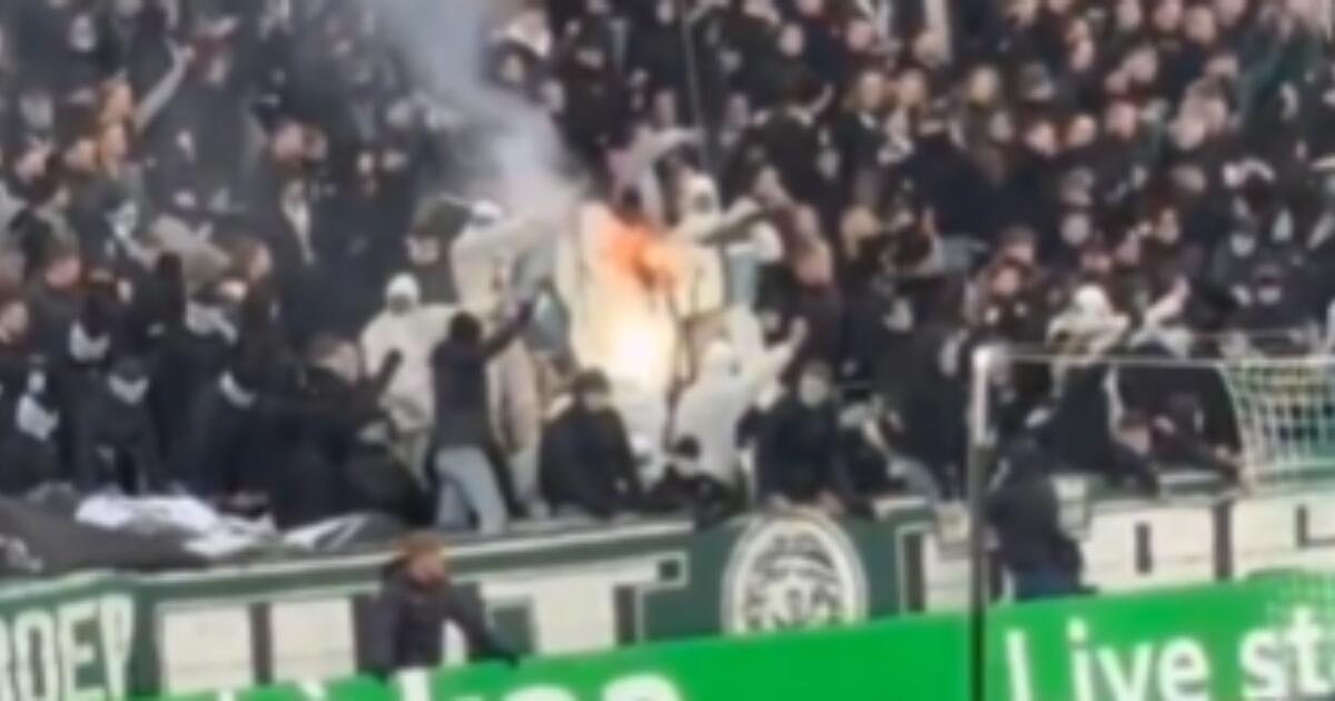VIDEO | FC Groningen-fans steken SC Heerenveen-doeken in… | FeanOnline